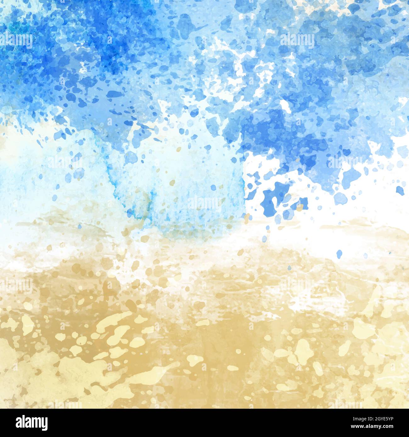 Abstract beach themed watercolour texture background Stock Photo - Alamy