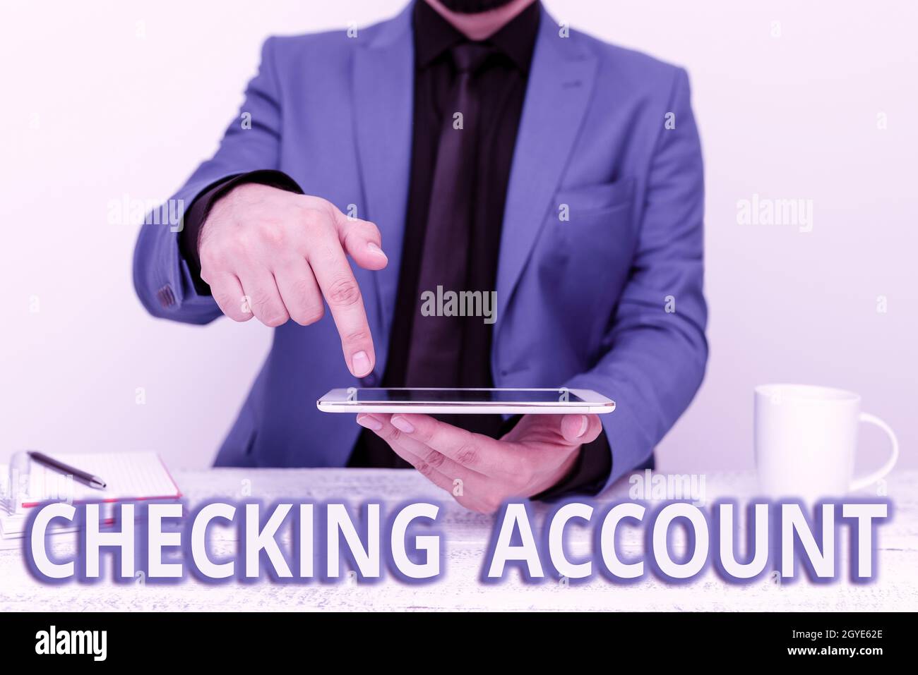 Text showing inspiration Checking Account, Business idea bank account ...