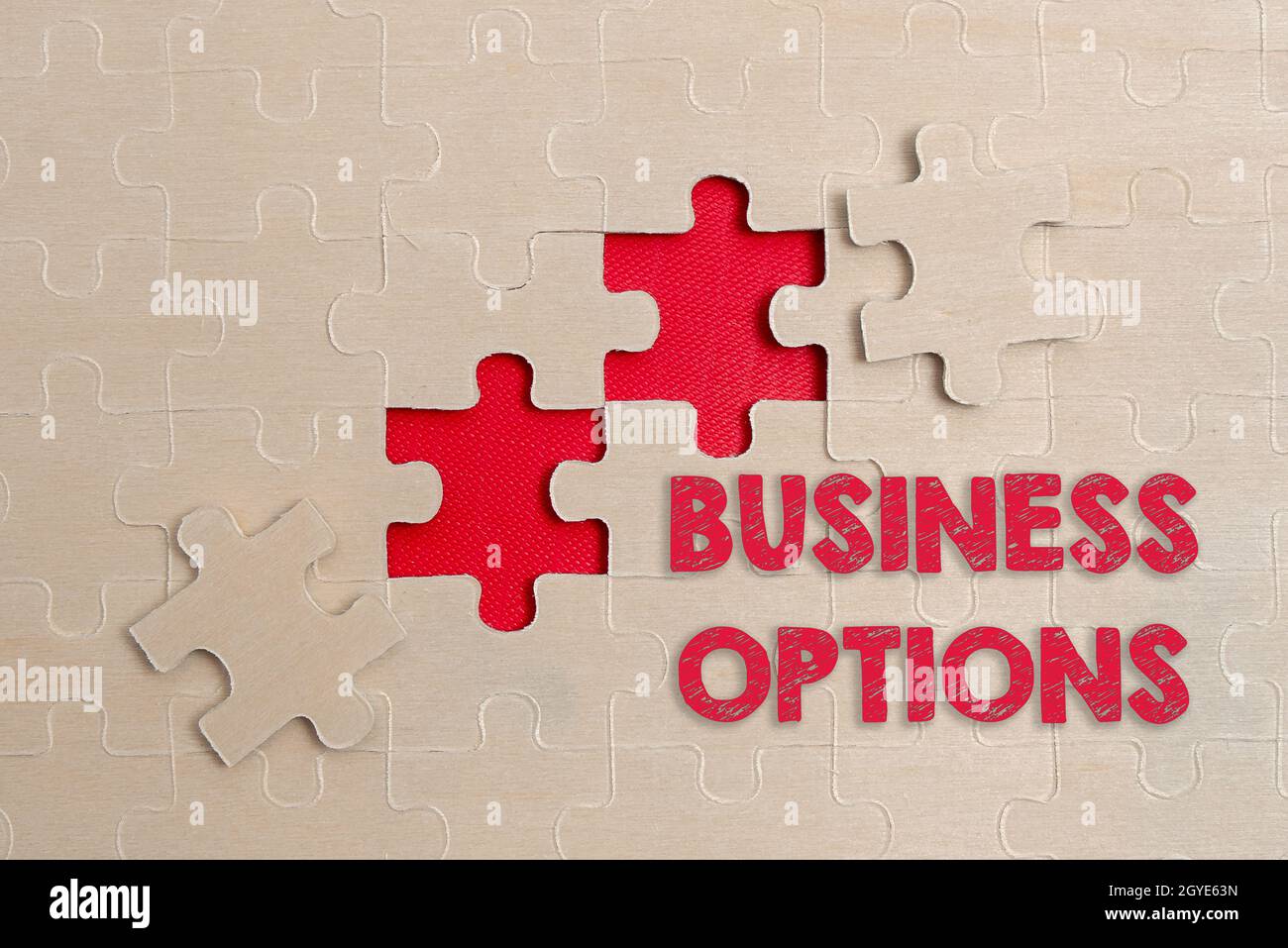 Writing displaying text Business Options, Word for one thing that can ...