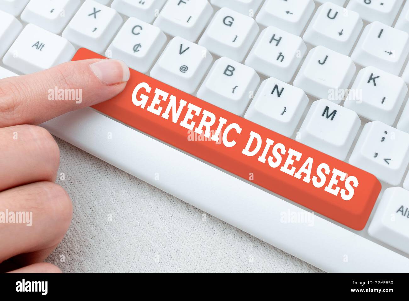 Text sign showing Genetic Diseases, Word Written on disease caused by ...