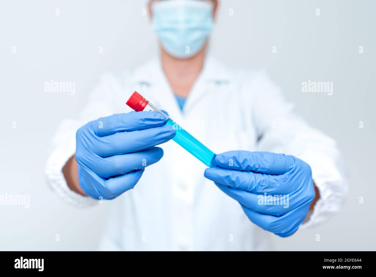 Studying Discovered Medication Analyzing Medicine Discovery Stock Photo ...