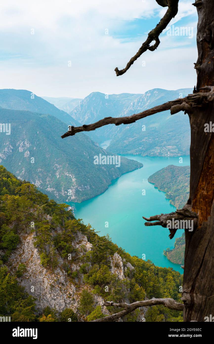Tara National Park, Serbia. Viewpoint Banjska Stena. View at Drina ...