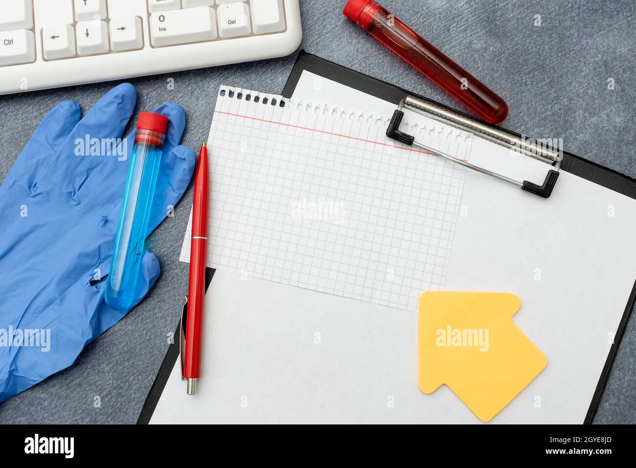 Typing Medical Notes Scientific Studies And Treatment Plans Stock Photo ...