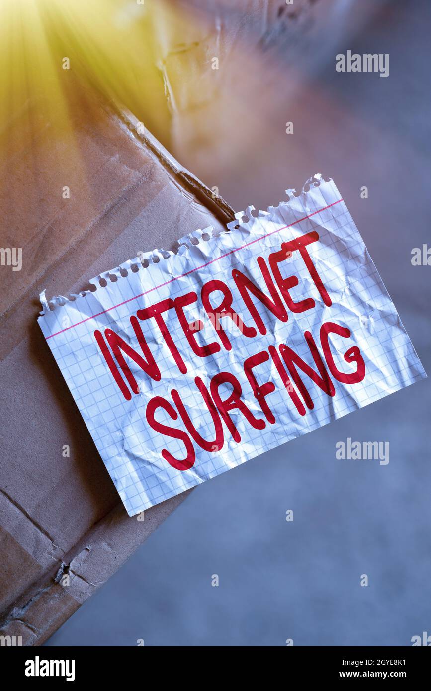 Sign displaying Internet Surfing, Business approach browsing the ...