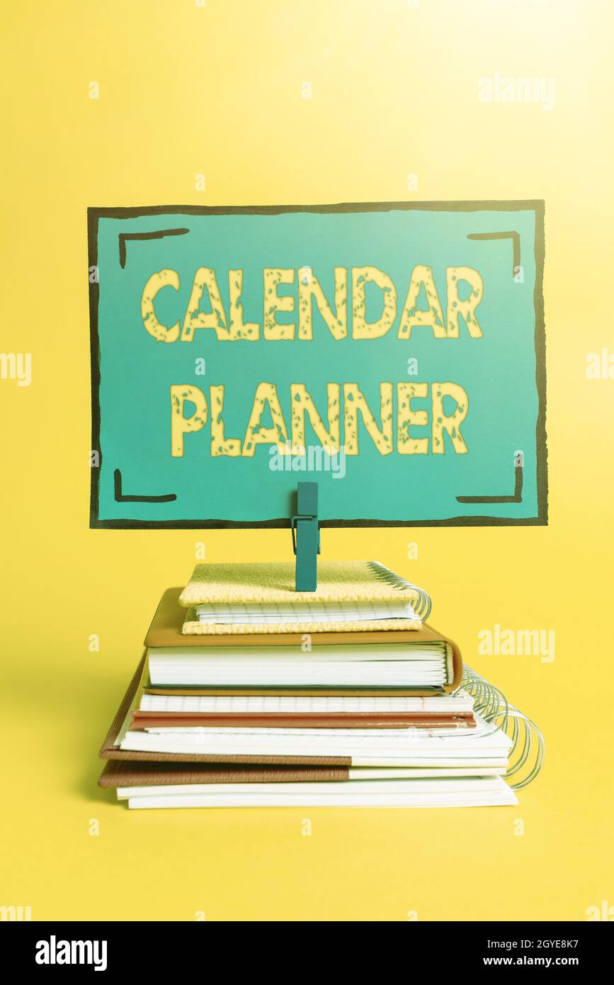 Conceptual display Calendar Planner, Business showcase schedule of ...