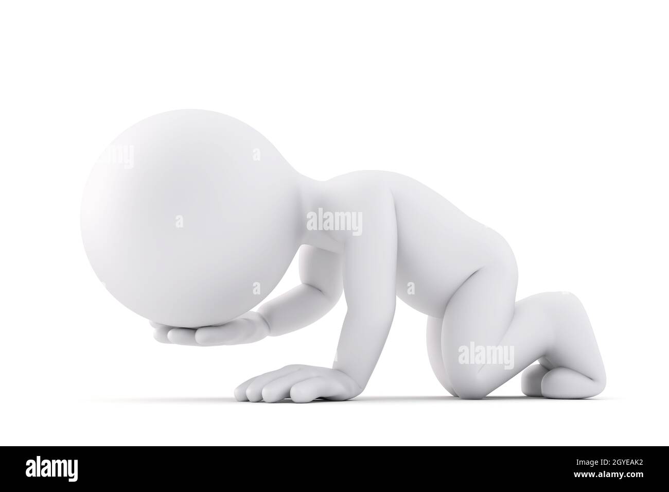 Cartoon illustration sad disappointed man hi-res stock photography and ...