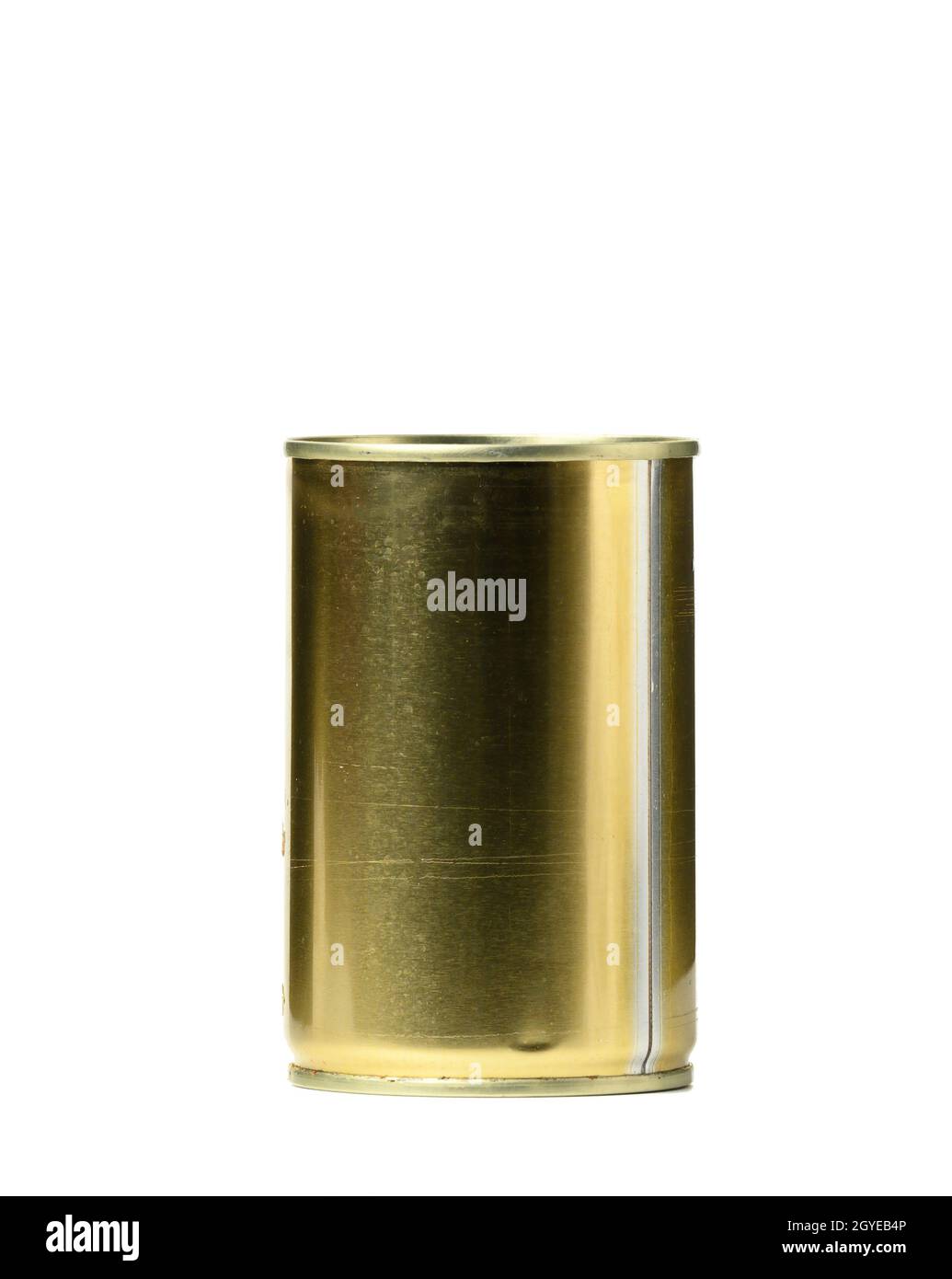 metal tin can for food preservation isolated on white background ...