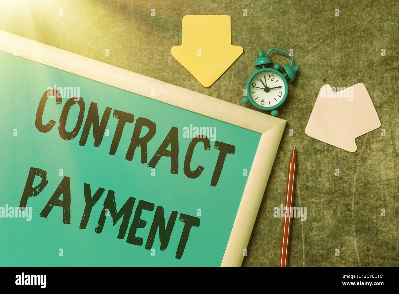 Text showing inspiration Contract Payment, Business concept payments ...