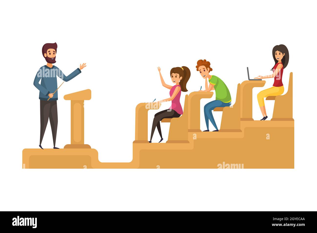 Female lecture hall Cut Out Stock Images & Pictures - Alamy