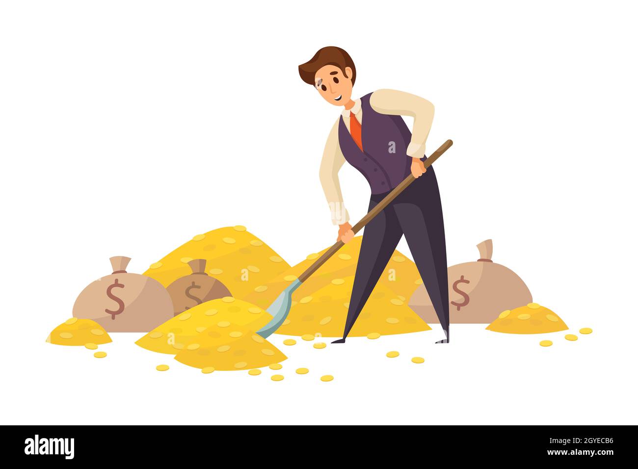 Money, success, capital, profit, wealth, business concept. Young happy ...