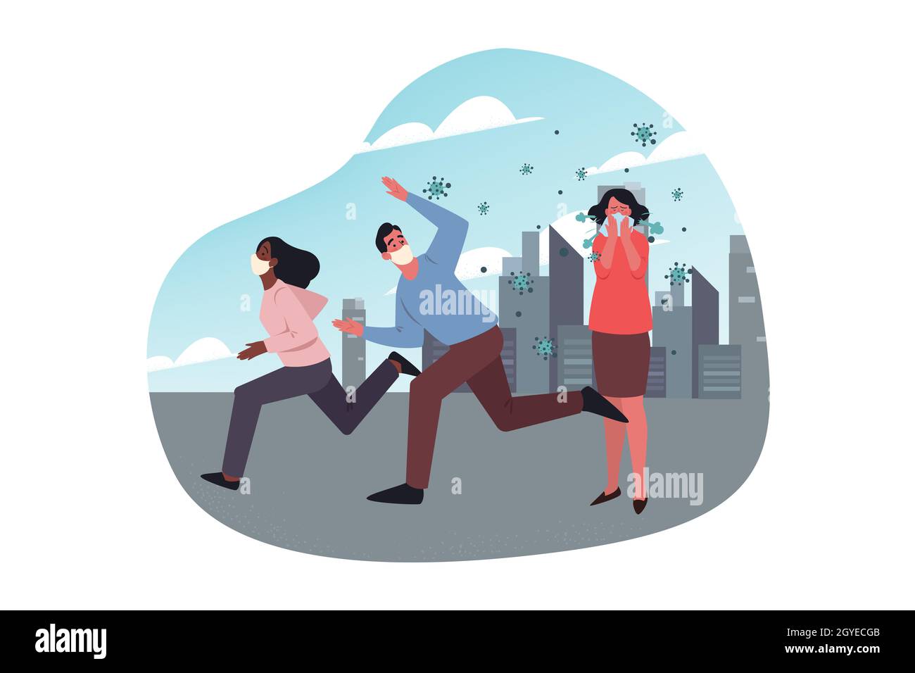 People running in panic hi-res stock photography and images - Alamy