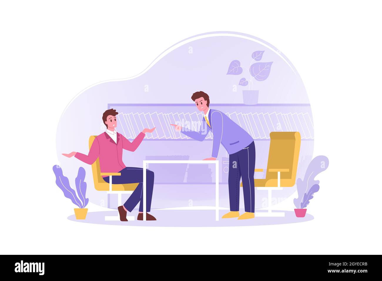 Cartoon man blaming hi-res stock photography and images - Alamy