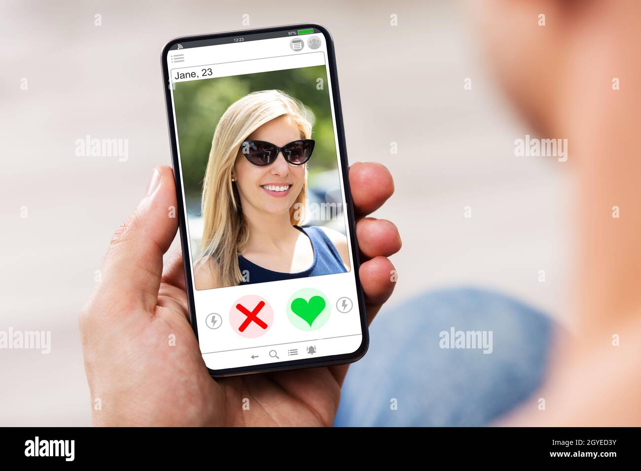 Online Dating And People Match App On Mobile Phone Stock Photo - Alamy