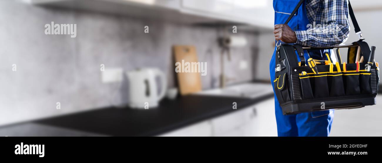 African american construction handyman holding hi-res stock photography ...