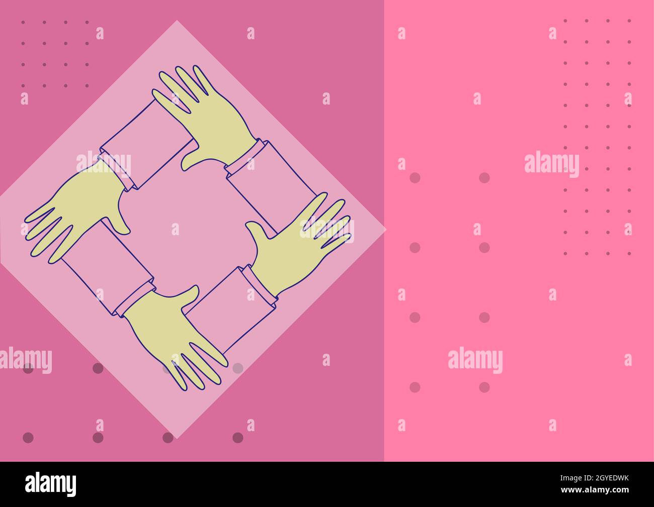 Four Hands Connected Holding Arms Together Showing Connection Symbol ...