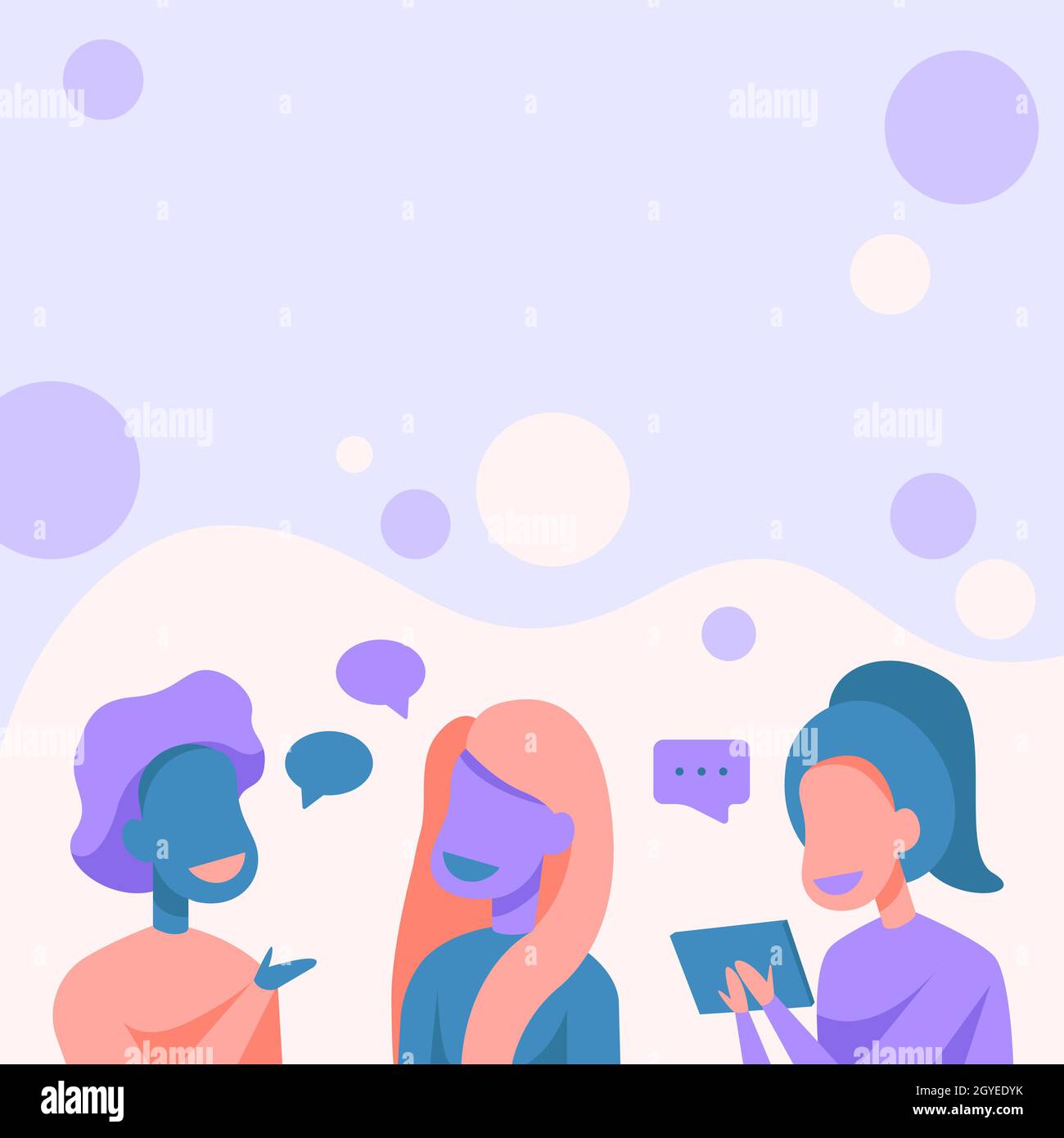 Happy Friends Talking To Each Other Having Fun Conversation Stock Photo ...