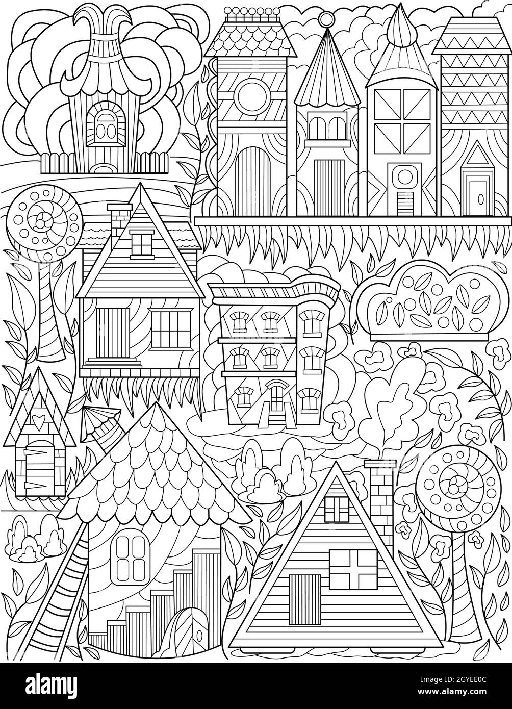 Home construction color line Black and White Stock Photos & Images - Alamy