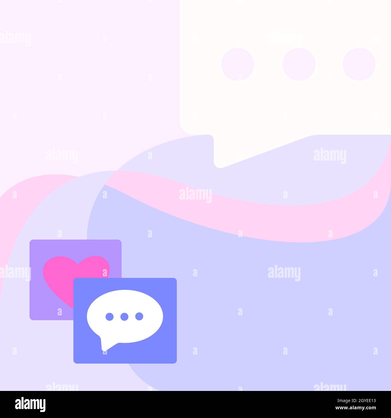 Message S Drawing With Speech Bubbles With Heart Symbols Stock Photo ...