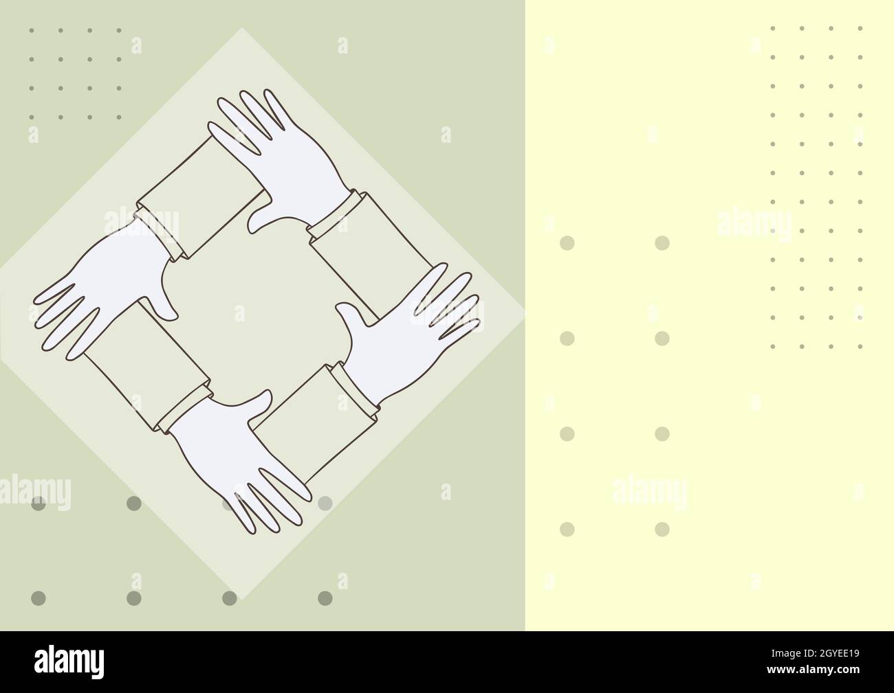 Four Hands Connected Holding Arms Together Showing Connection Symbol ...