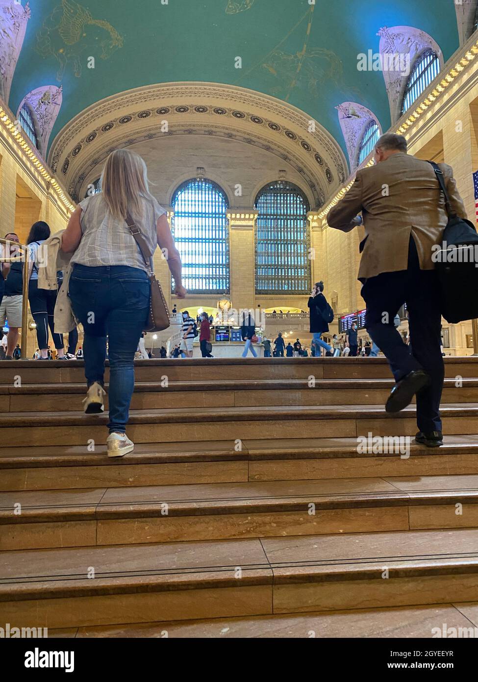 Ascending the stairs from the underground food and dining concourse ...