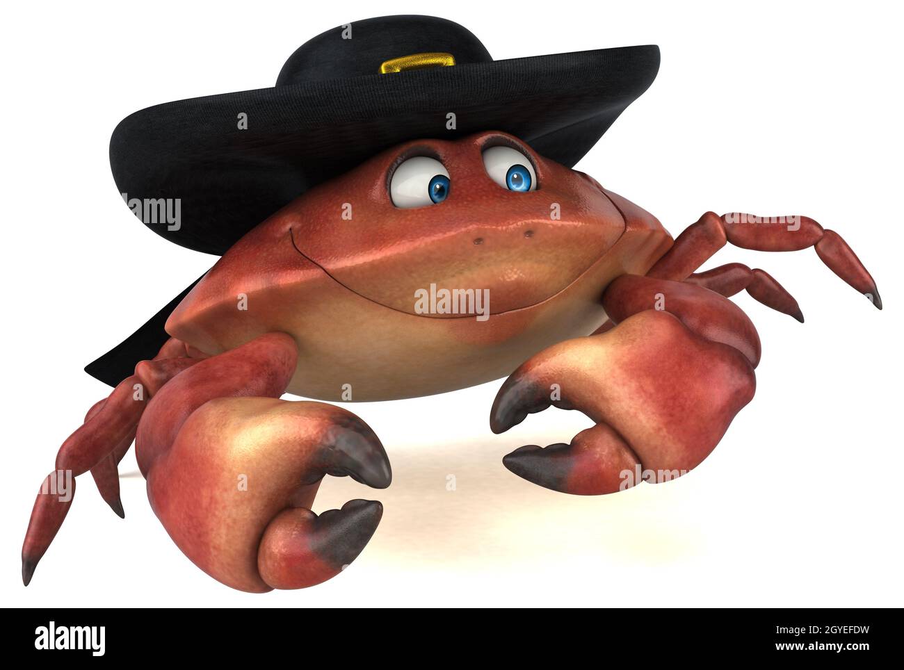 Fun crab - 3D Illustration Stock Photo - Alamy
