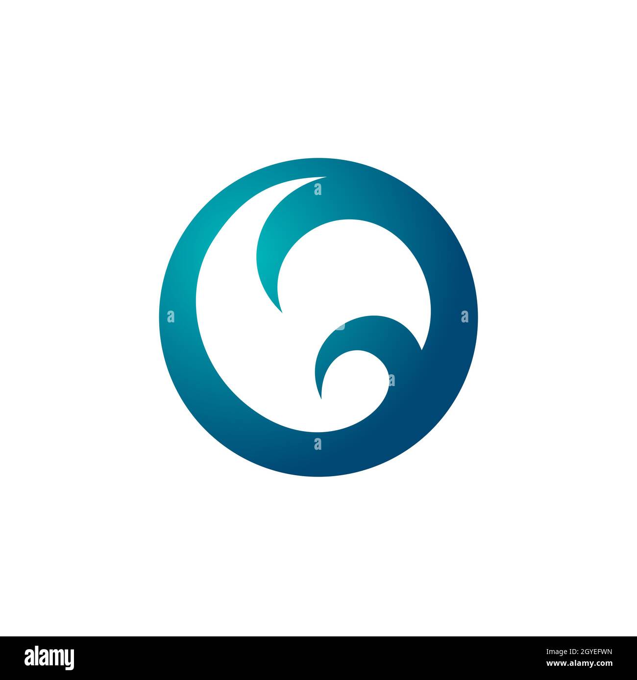 Blue Swirl Design Logo