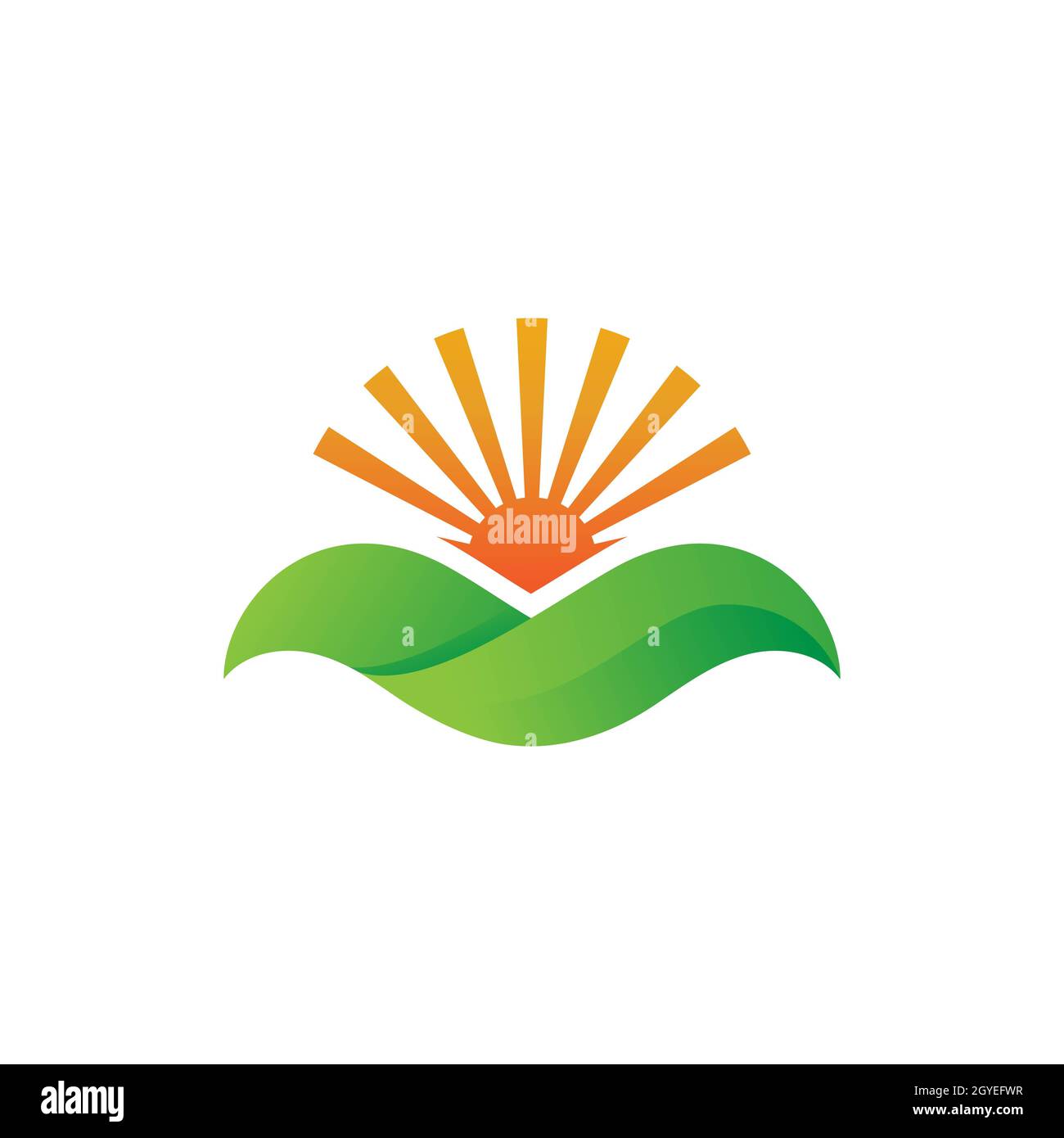 sun farm logo Vector icon design illustration Template Stock Photo - Alamy