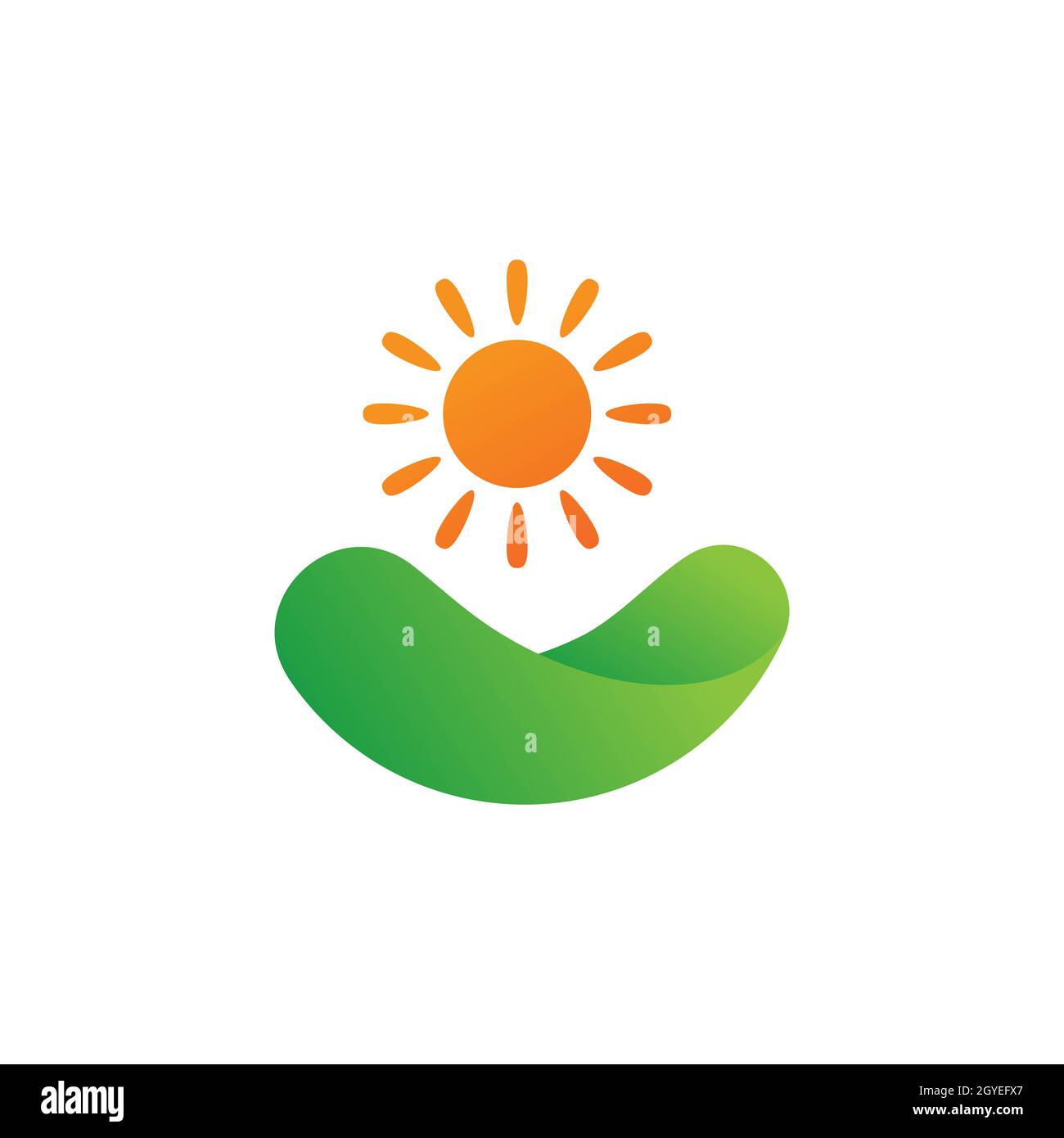 sun farm logo Vector icon design illustration Template Stock Photo - Alamy
