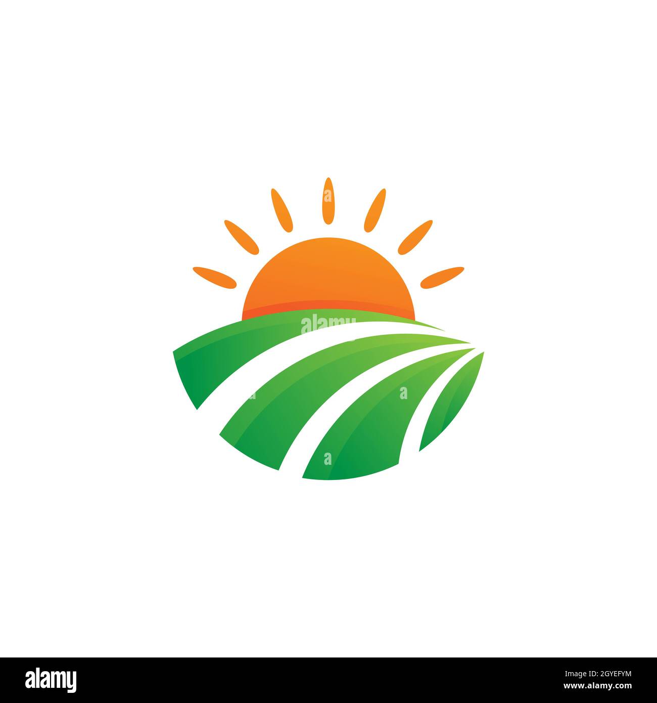 sun farm logo Vector icon design illustration Template Stock Photo - Alamy