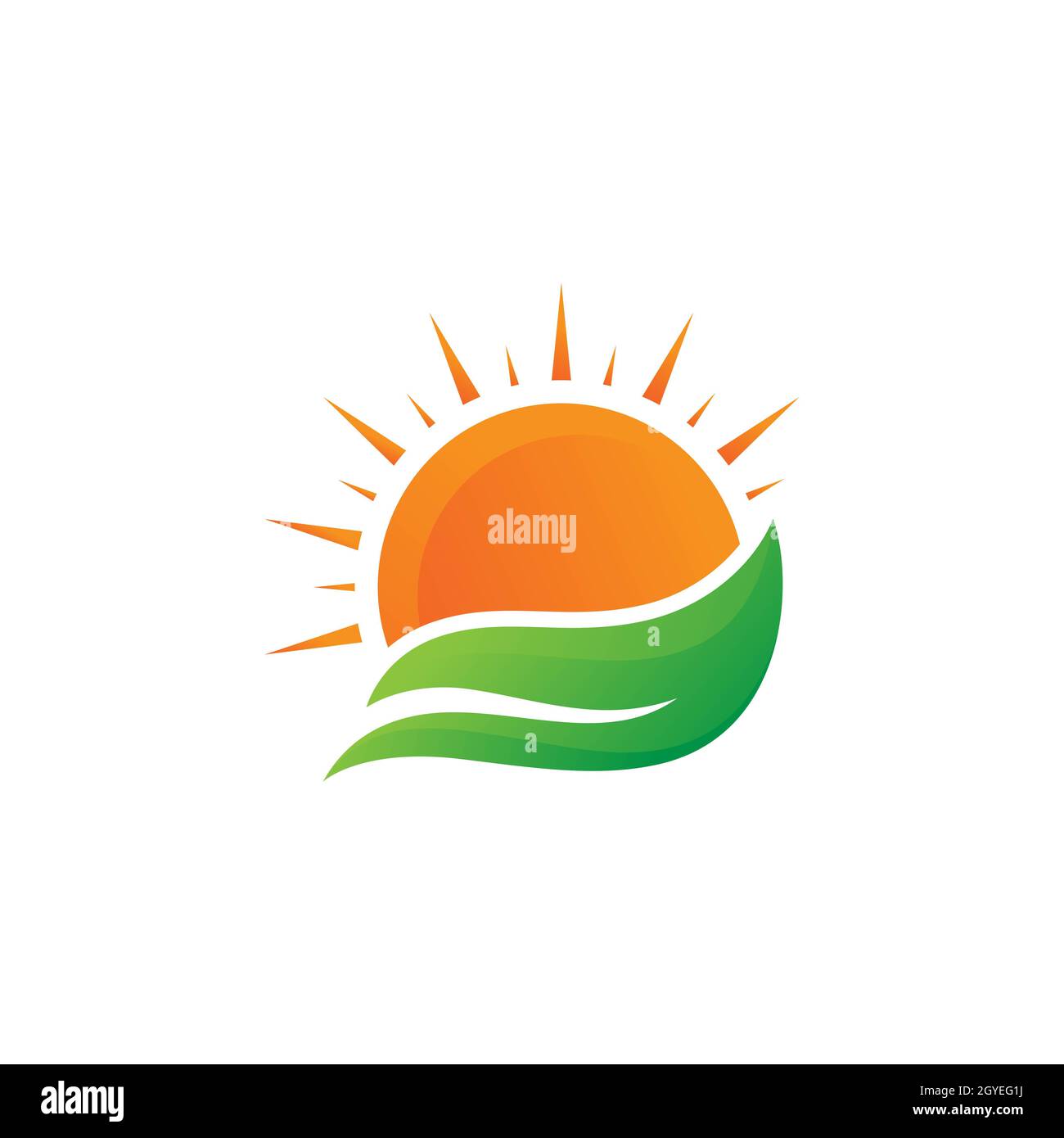 sun farm logo Vector icon design illustration Template Stock Photo - Alamy