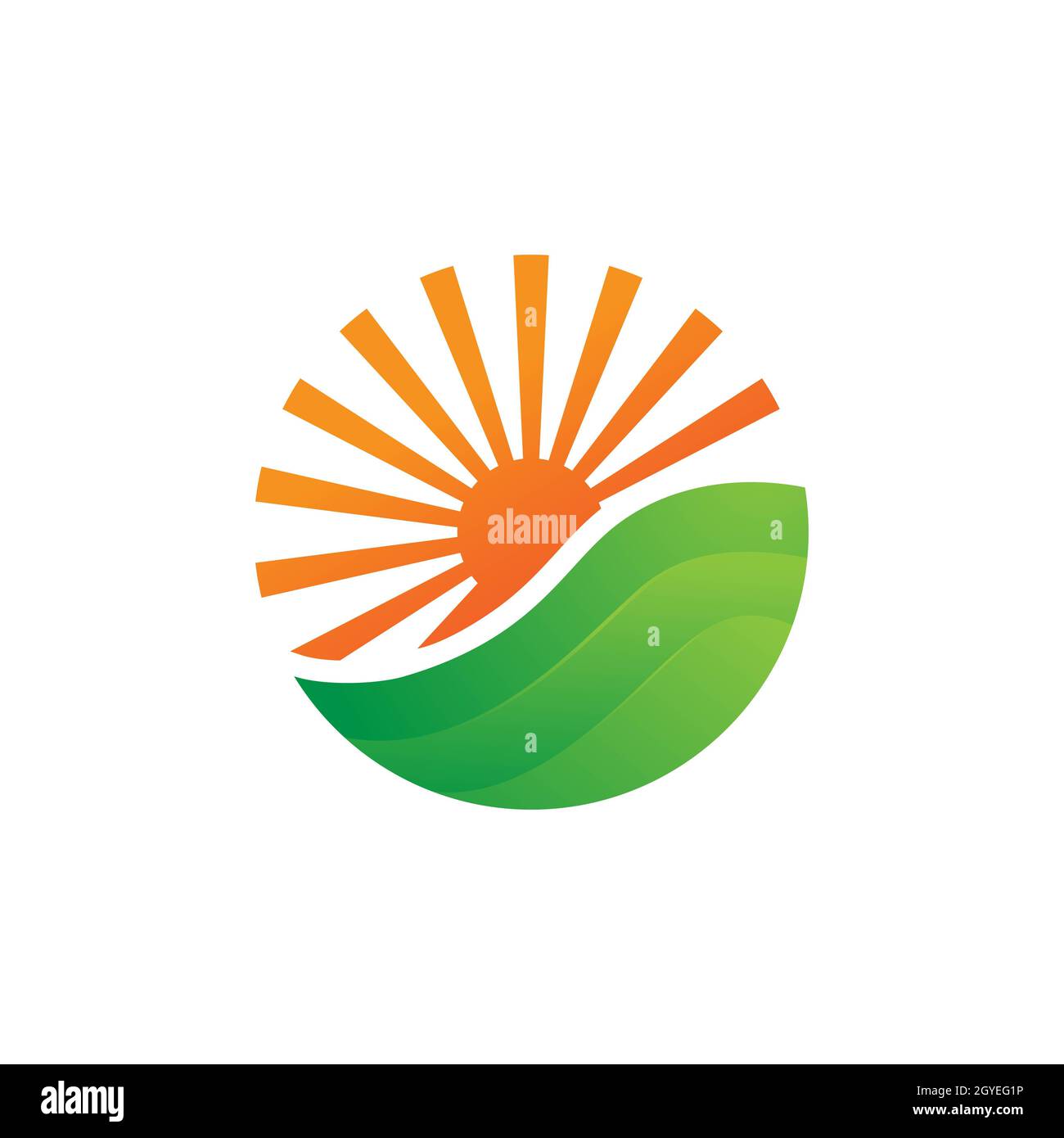 sun farm logo Vector icon design illustration Template Stock Photo - Alamy