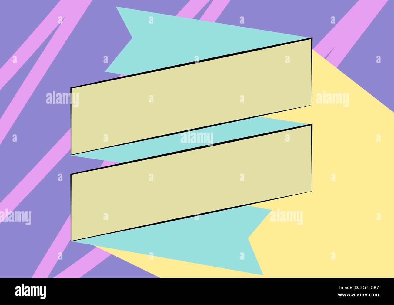 Folded Paper Sash Drawing In Zigzag Pattern Stock Photo - Alamy