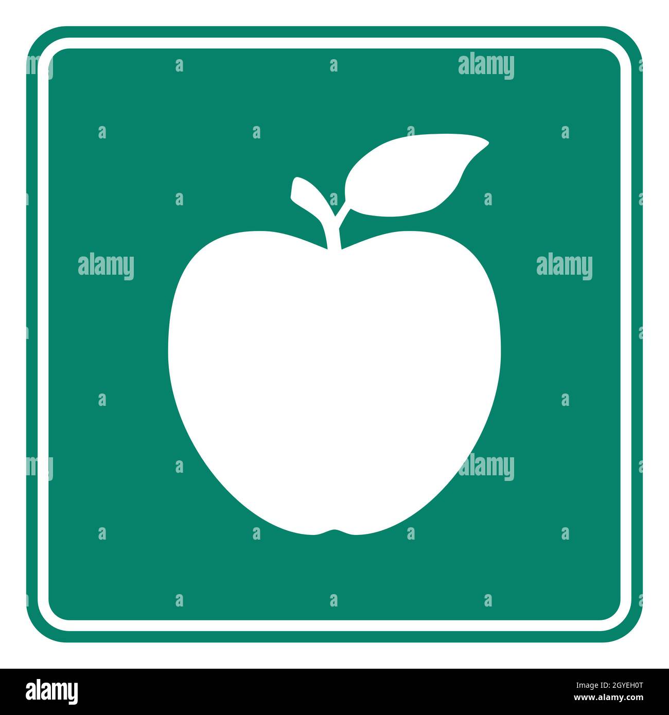 Apple and road sign Stock Photo - Alamy