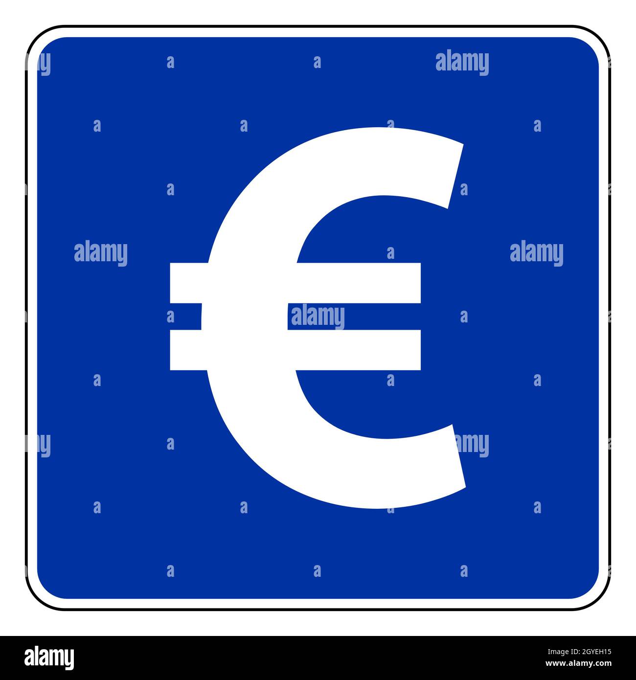 Euro and road sign Stock Photo - Alamy