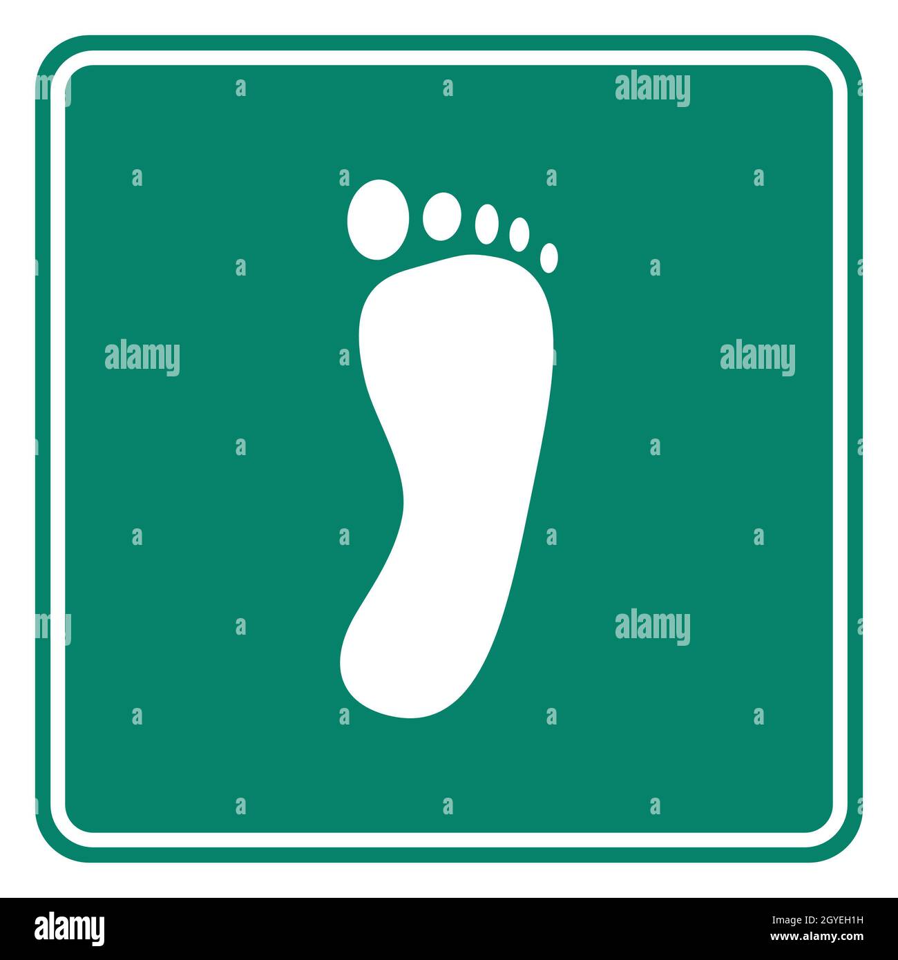 Foot and road sign Stock Photo - Alamy