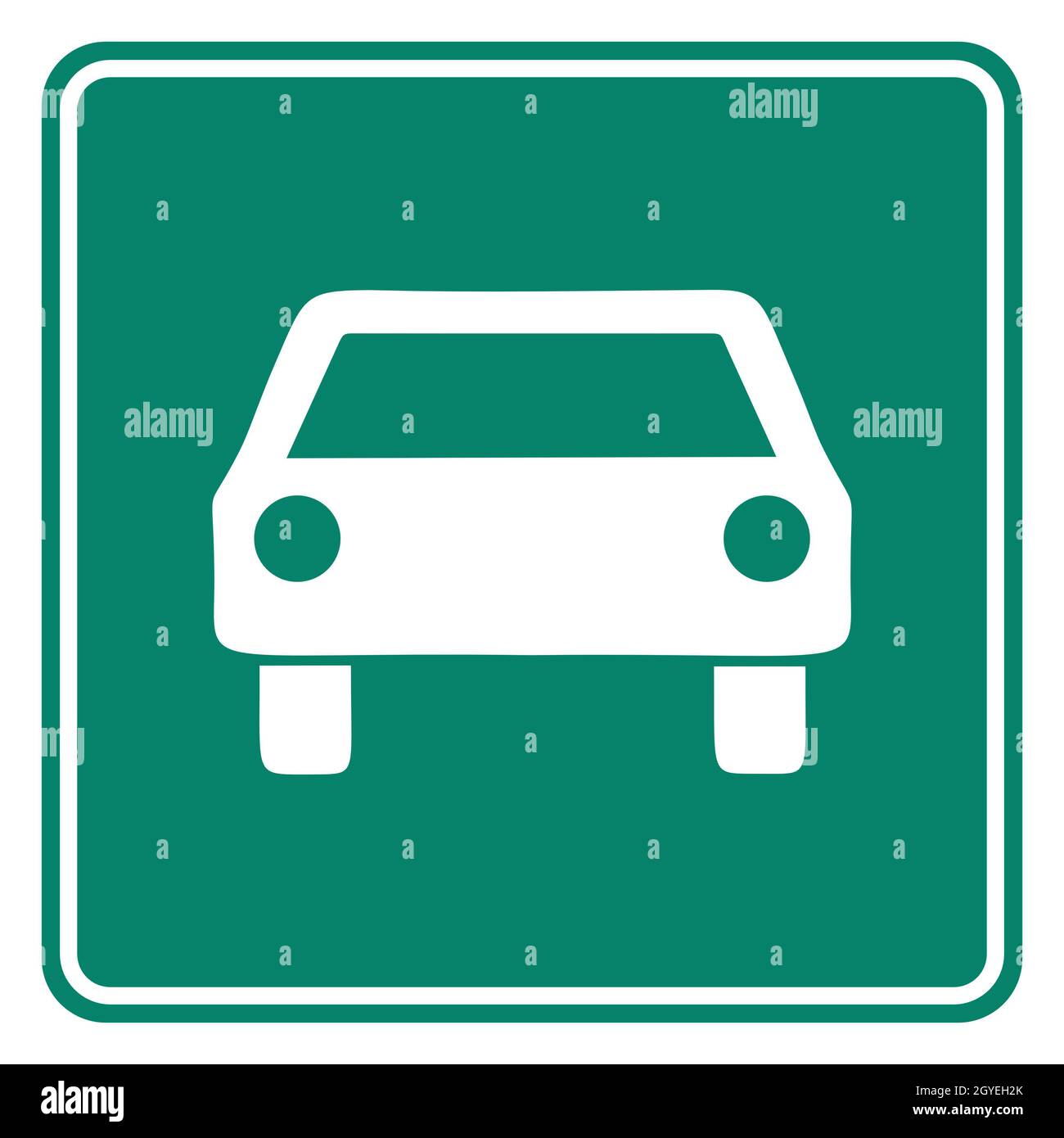 Car and road sign Stock Photo - Alamy