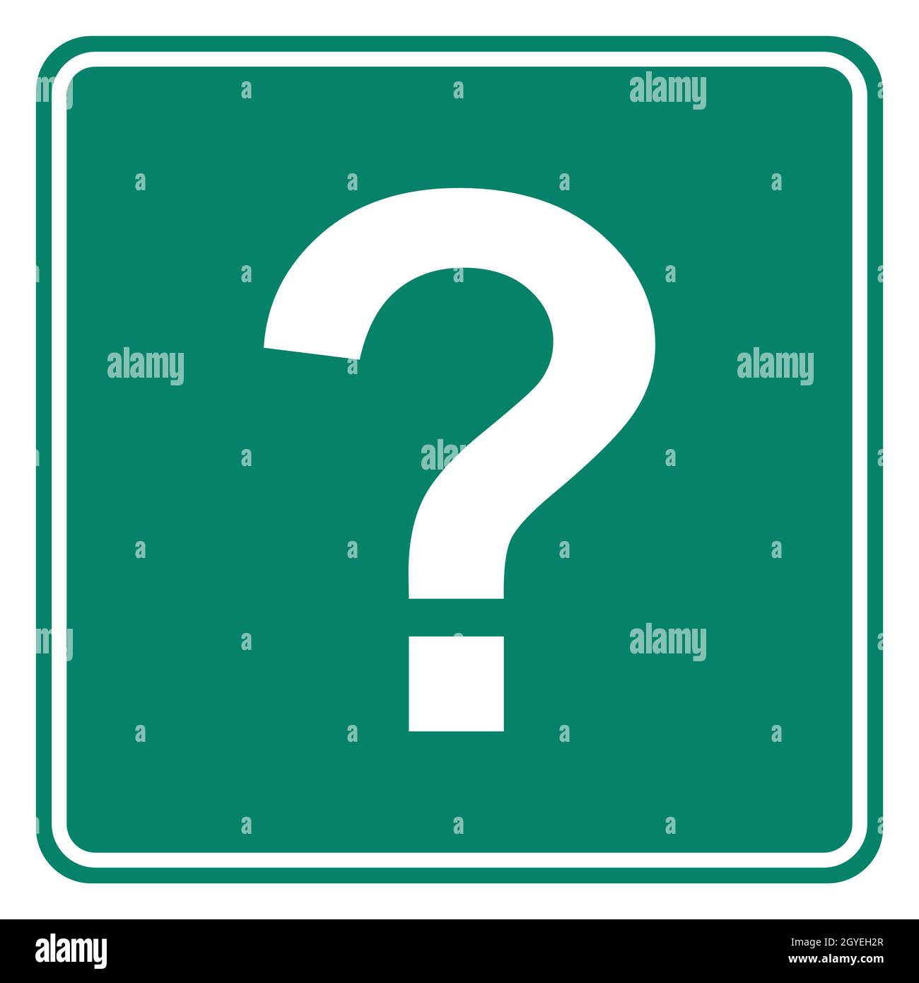 Question mark and road sign Stock Photo - Alamy