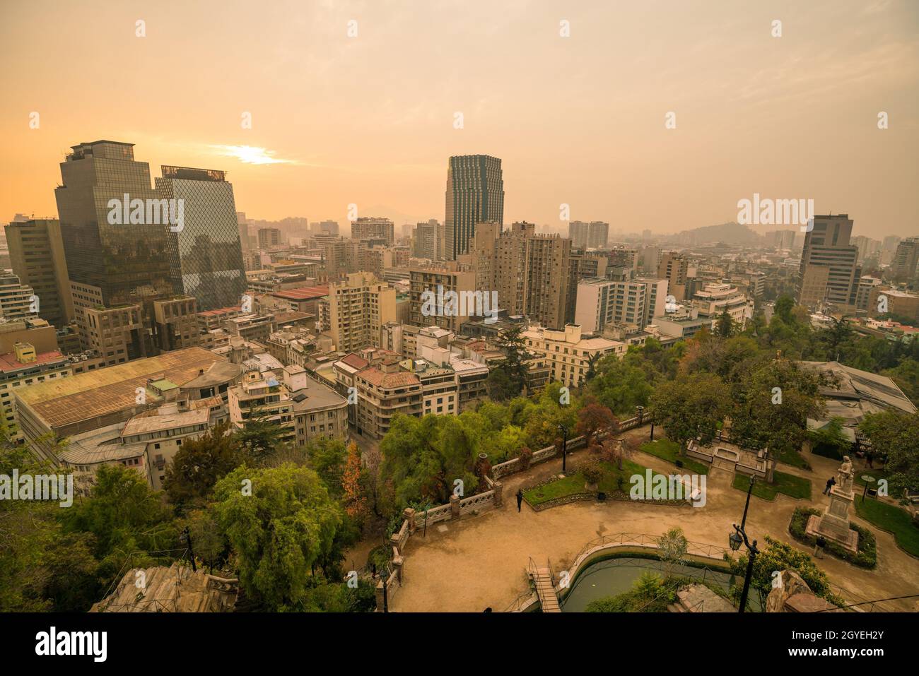 Chile santiago twilight view from hi-res stock photography and images ...