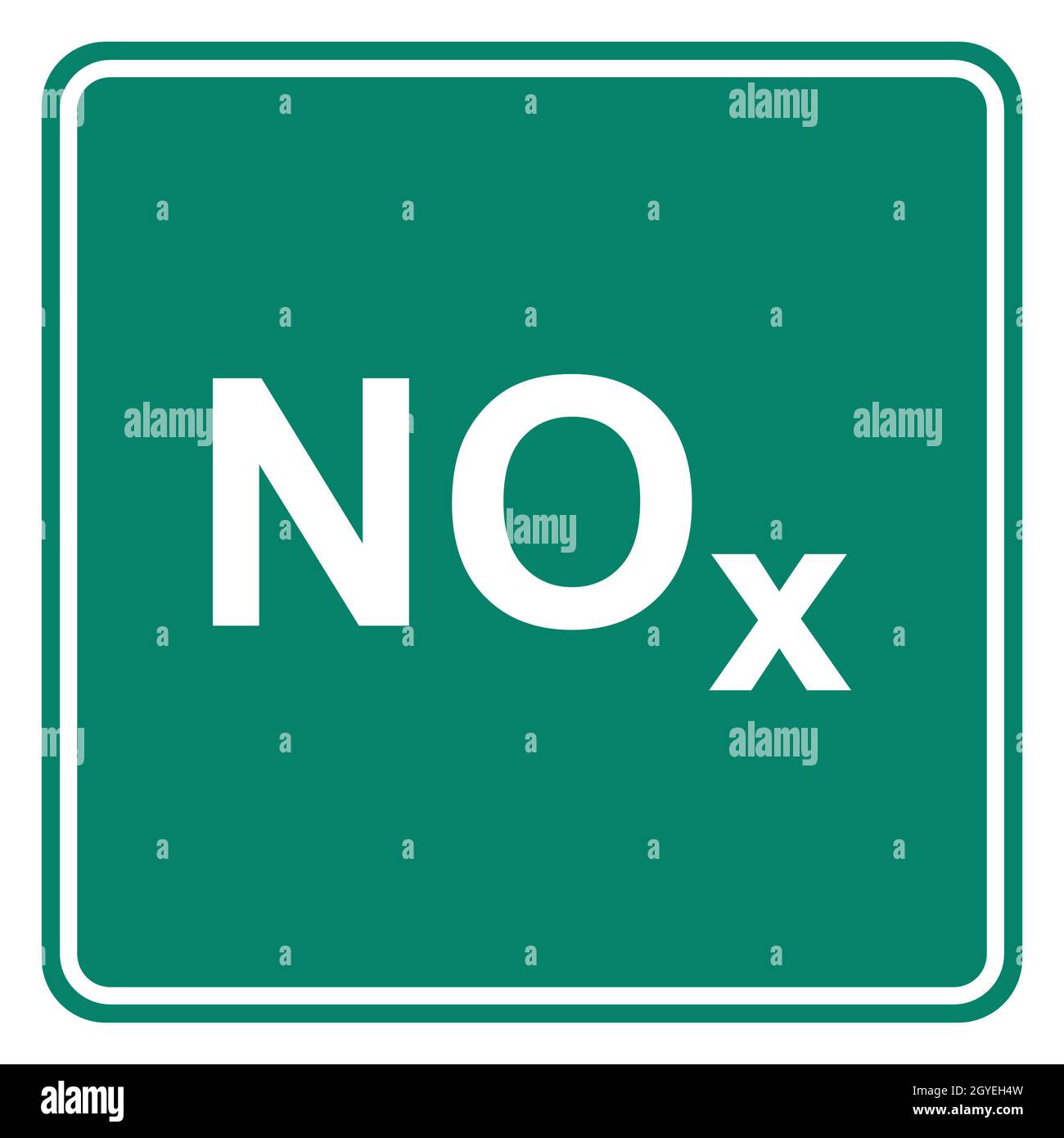 Nitrogen oxides and road sign Stock Photo - Alamy