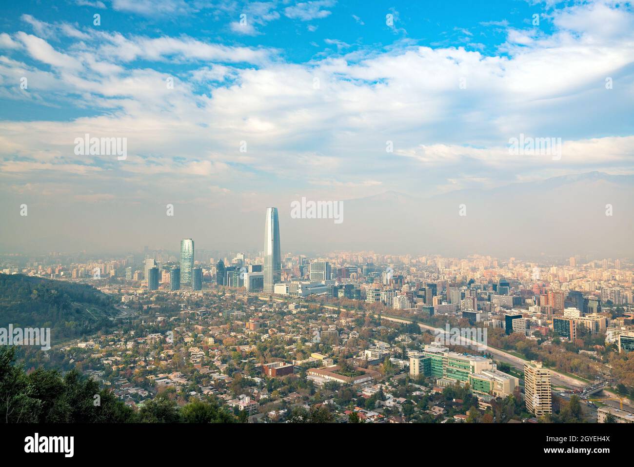Chile santiago twilight view from hi-res stock photography and images ...