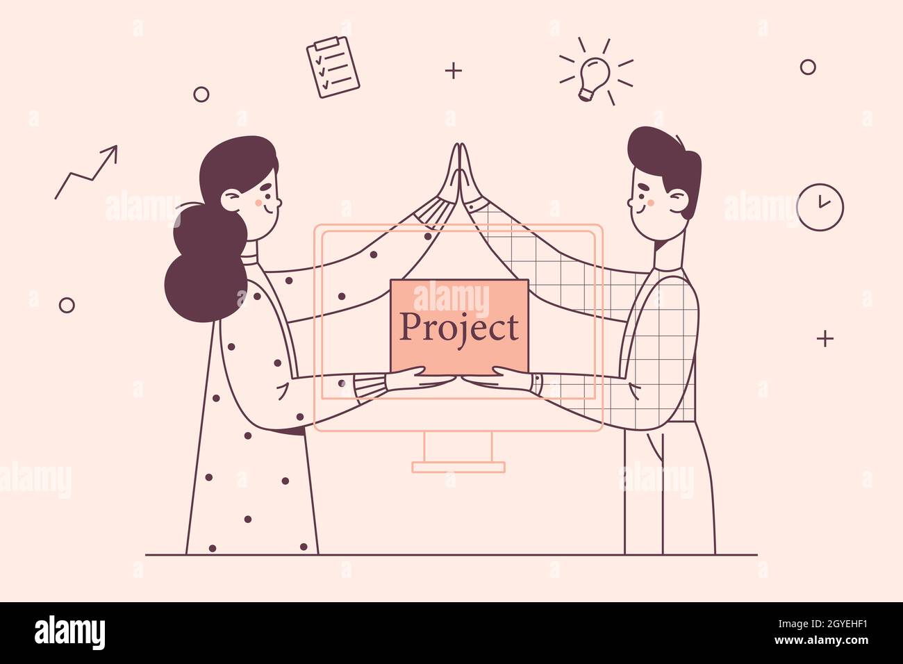 Business partners, projects, corporate workers concept. Office workers ...