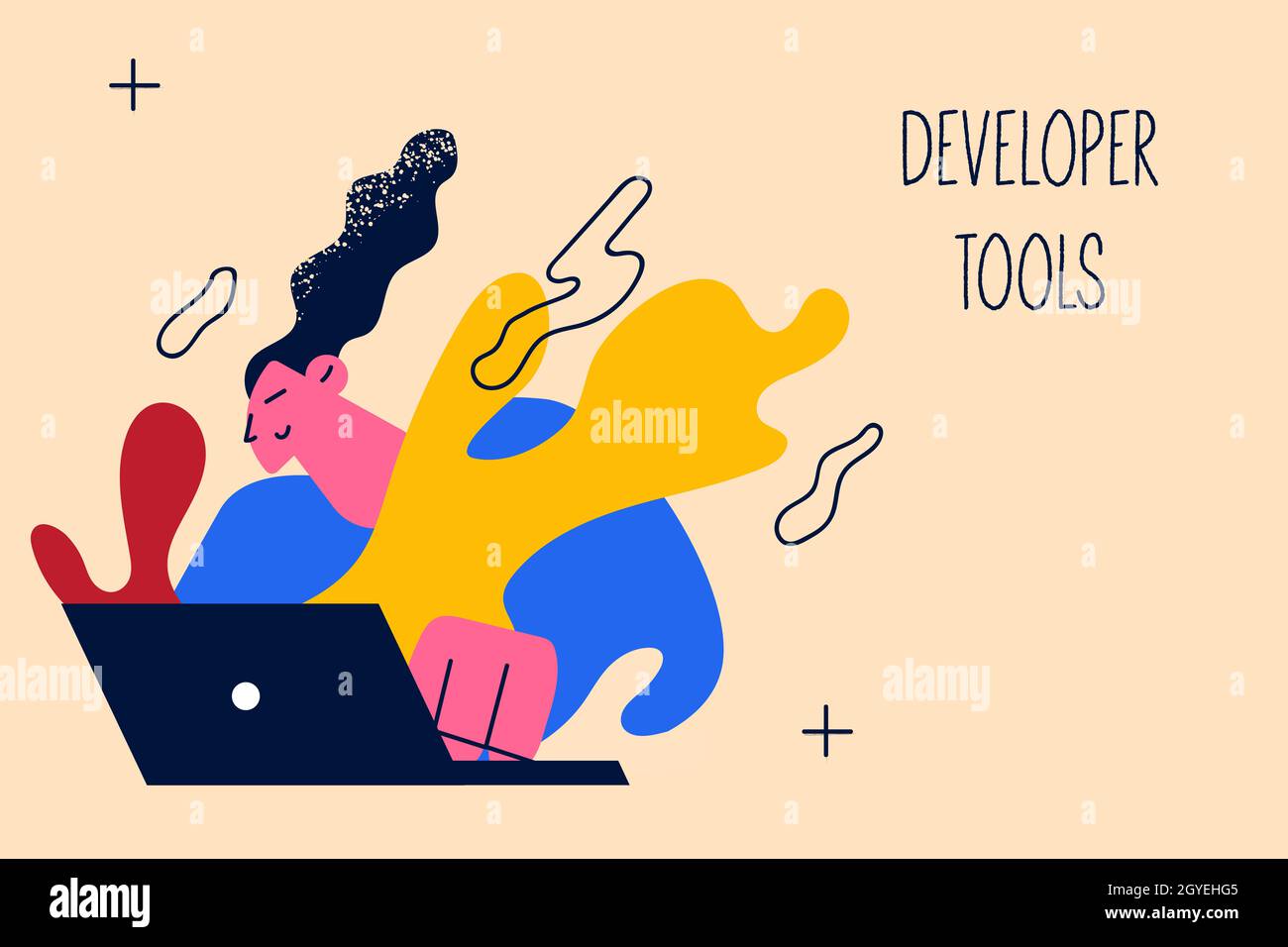 Woman worker cartoon hi-res stock photography and images - Alamy