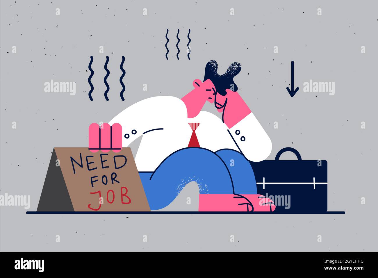 Fired man cartoon illustration hi-res stock photography and images - Alamy