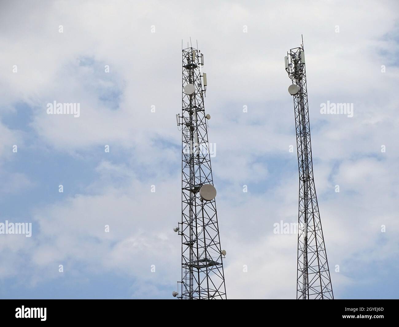 cloudy sky and telephone base station, telephone base station ...