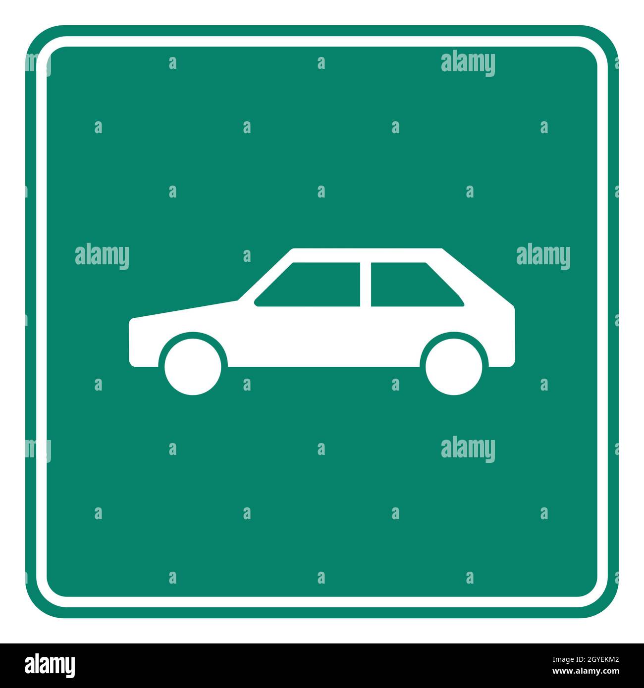 Car and road sign Stock Photo - Alamy