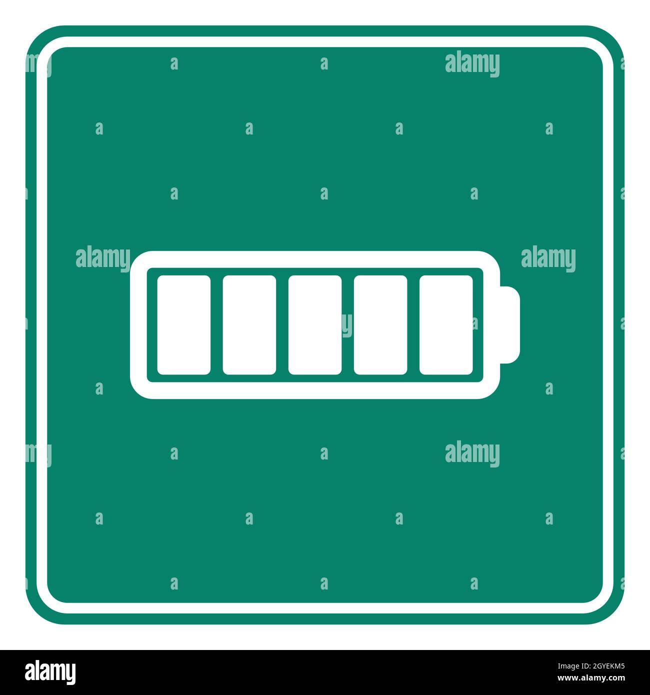 Battery and road sign Stock Photo - Alamy