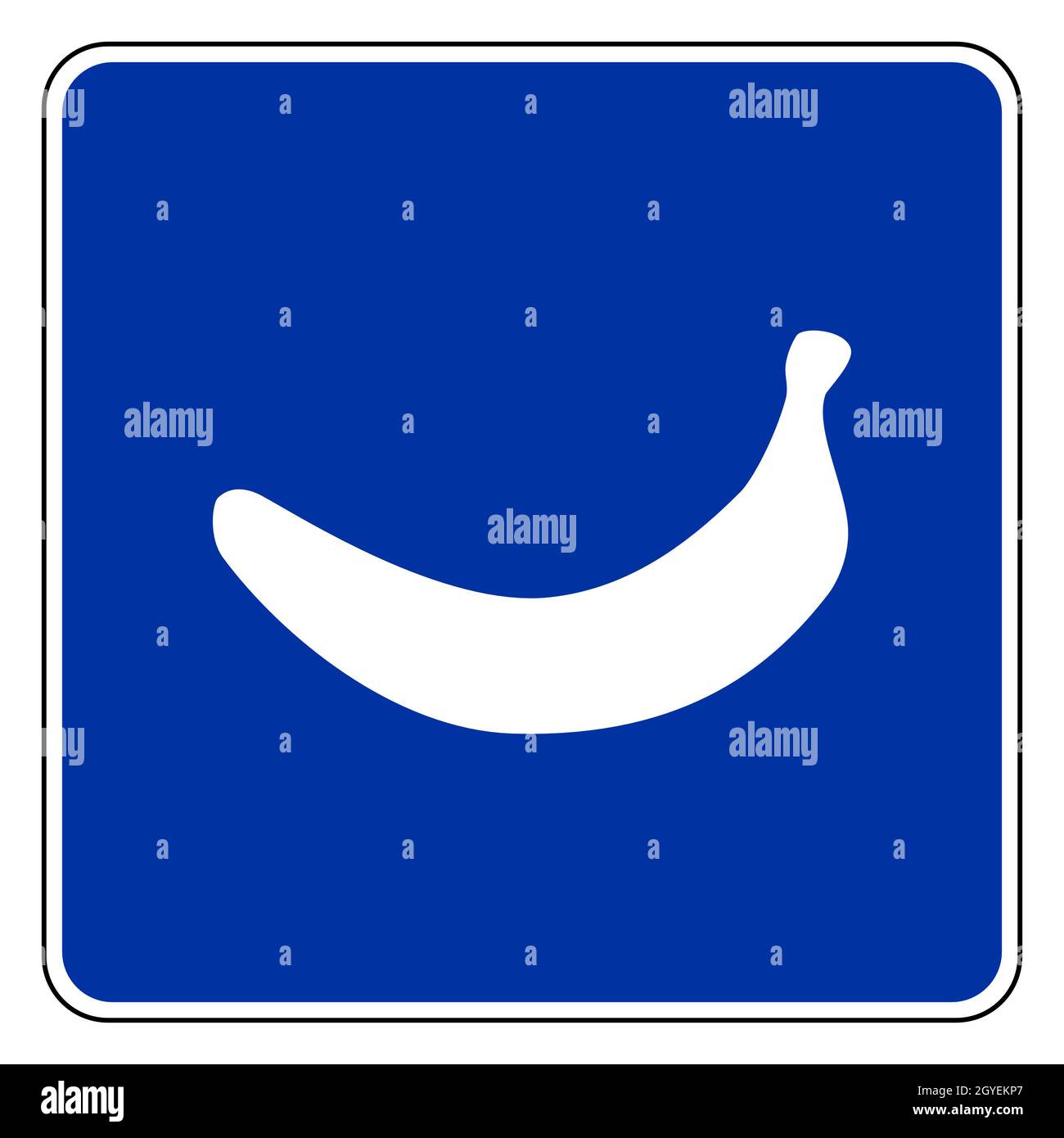 Banana and road sign Stock Photo - Alamy