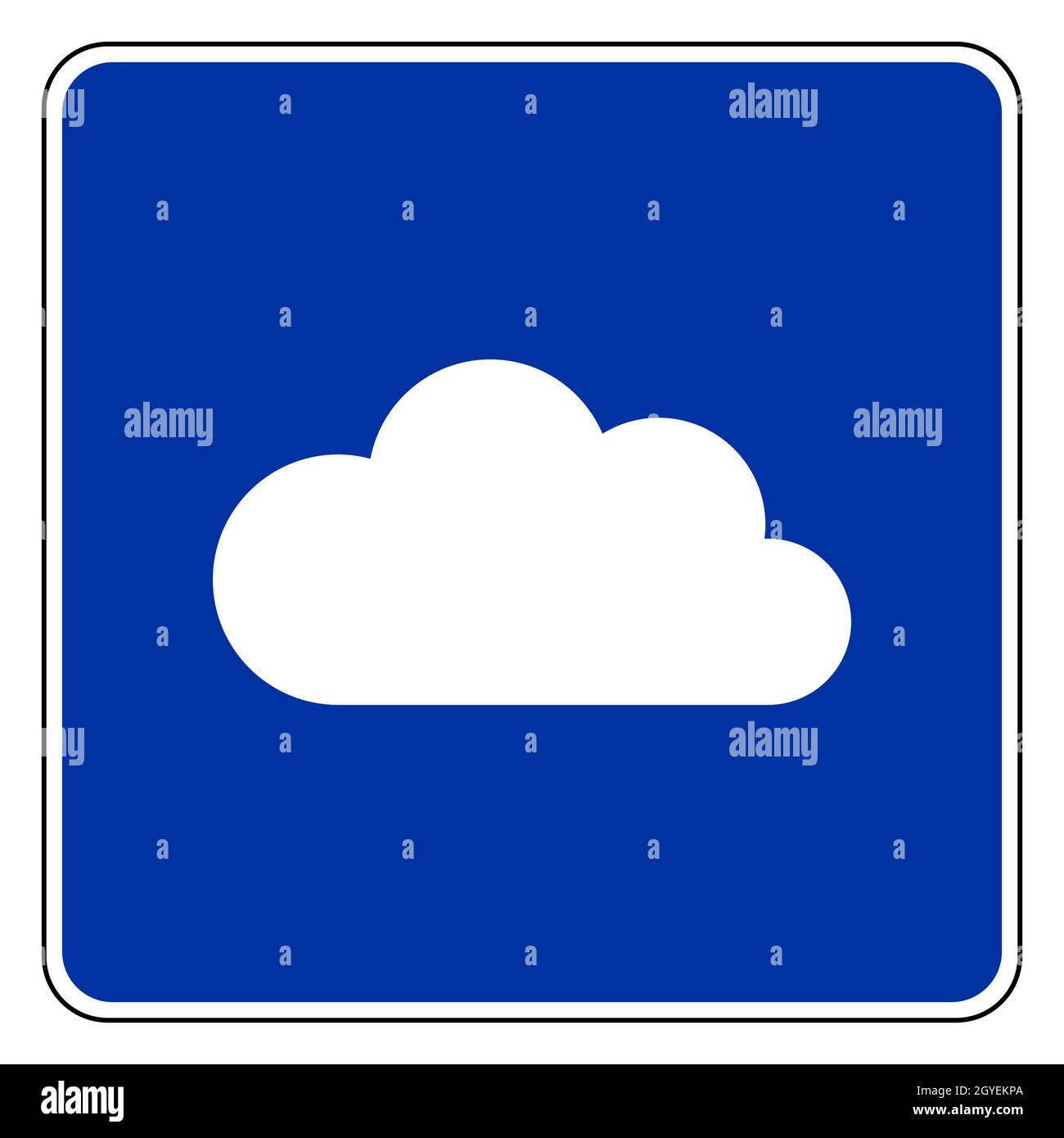 Cloud and road sign Stock Photo - Alamy
