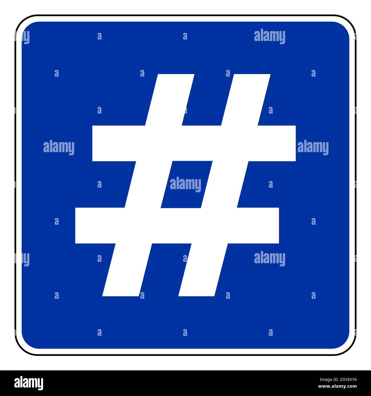 Hashtag and road sign Stock Photo - Alamy