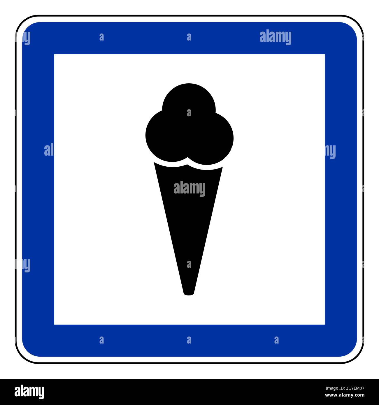 Ice cream and road sign Stock Photo - Alamy